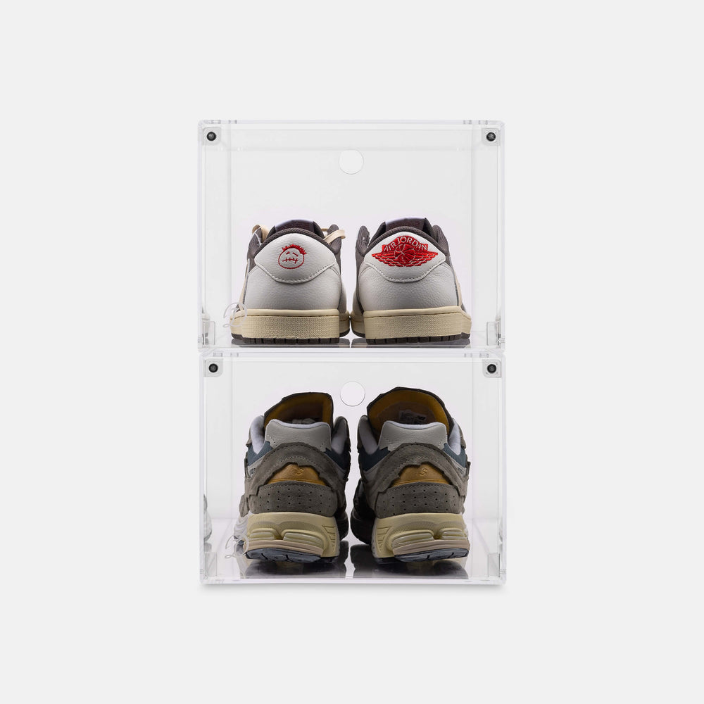 Drop-Side Premium Acrylic Shoe Display Case - Looksee Designs